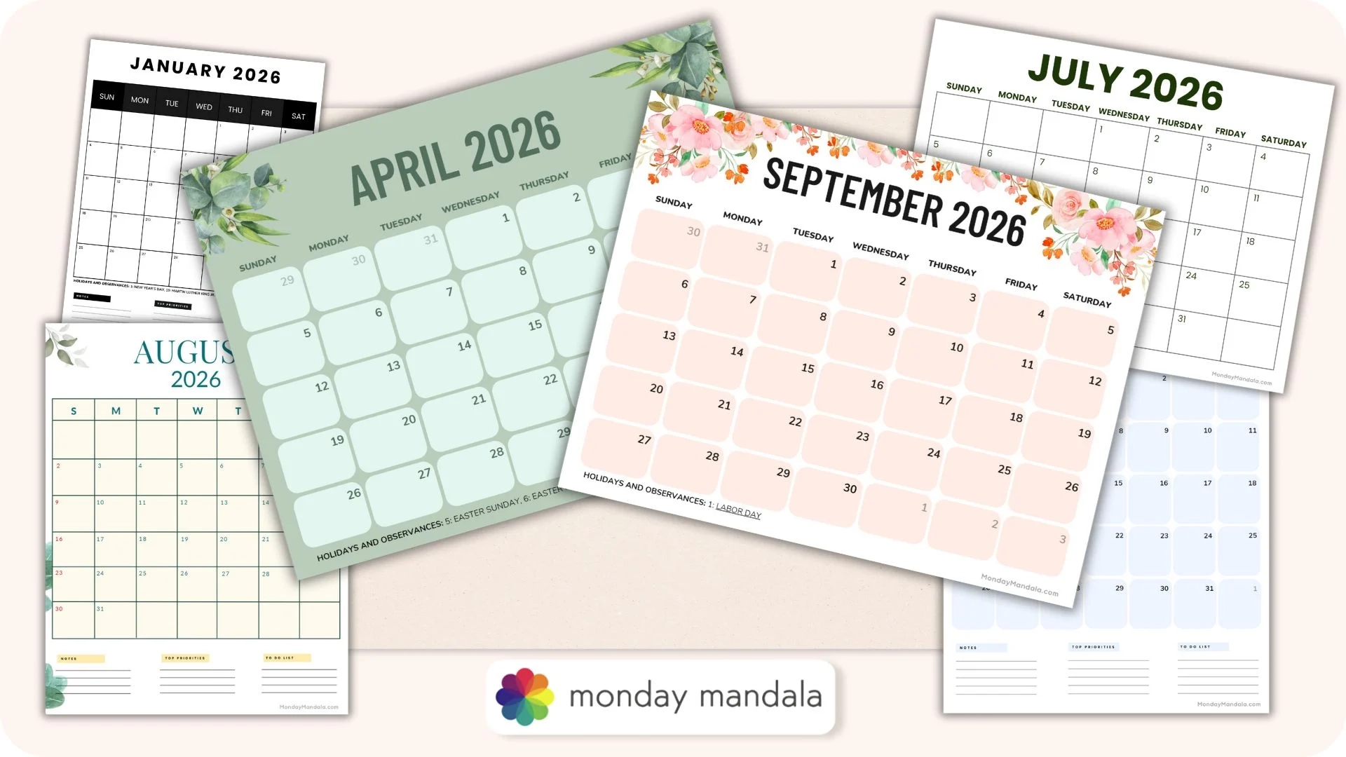 2026 April Calendar with NZ Holidays