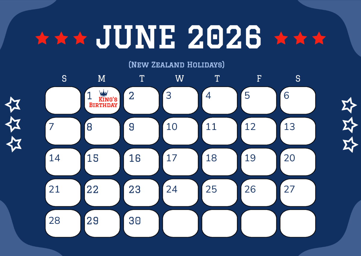 Free June 2025 Calendar With Holidays Template To Edit Online